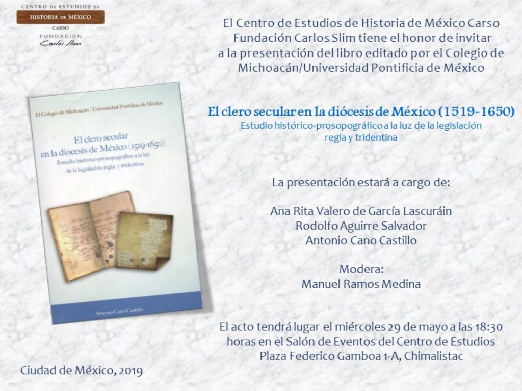 Centro de Estudios de Historia de México invita a presentación del ...
